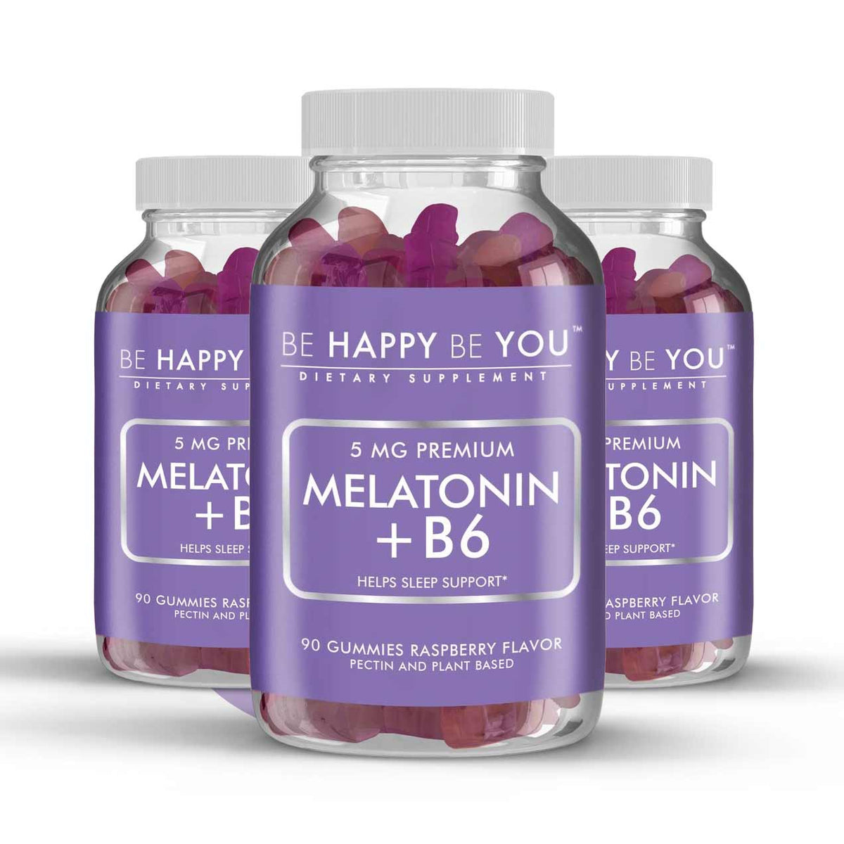 Melatonin Sleep Gummies + Vitmain B6 Gummies – Be Happy Be You Gummy ...