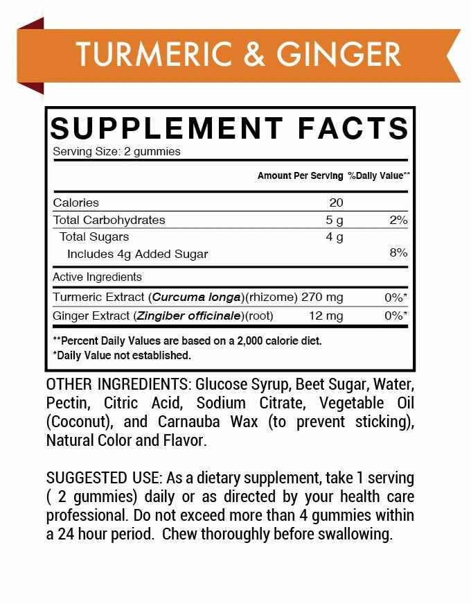 Tumeric & Ginger Gummies – Be Happy Be You Gummy Vitamins